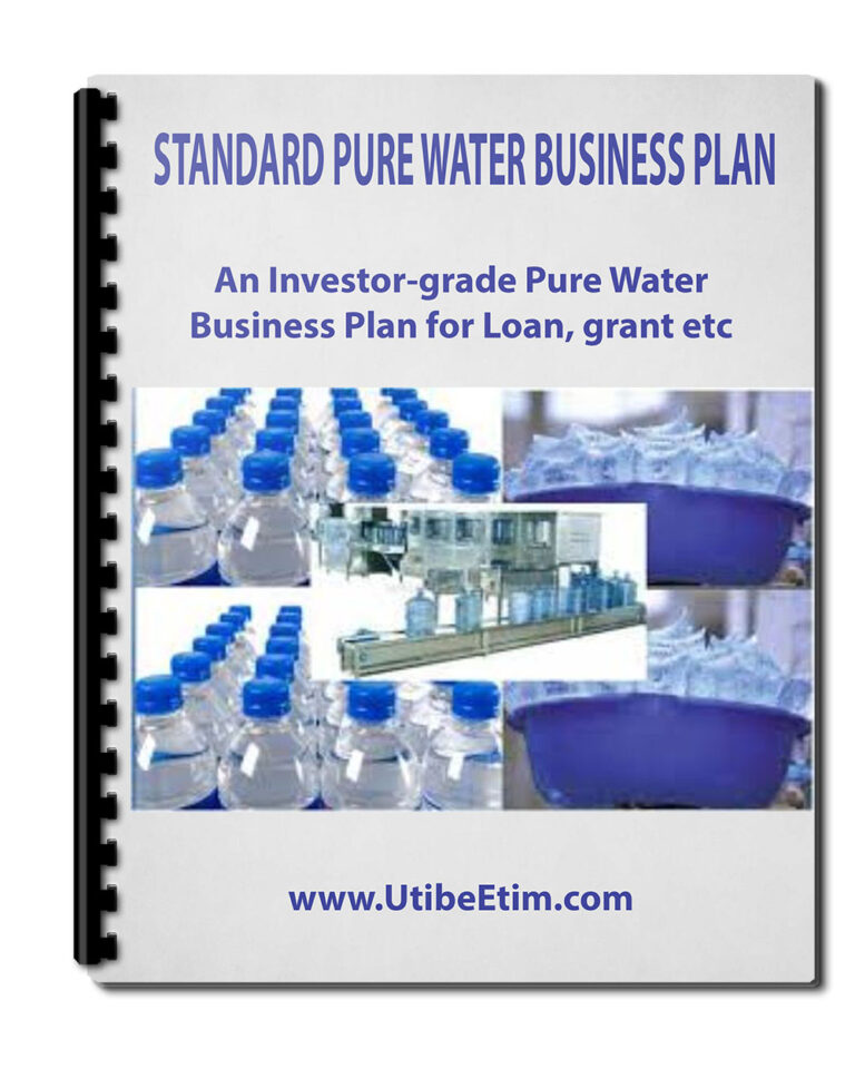 Pure Water and Bottled Water Business Plan With 3 Years Financial ...