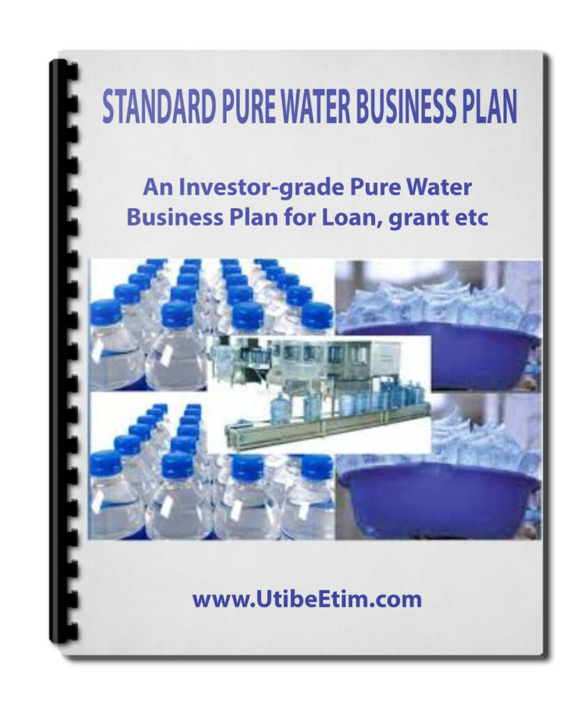 Pure Water and Bottled Water Business Plan With 3 Years Financial ...