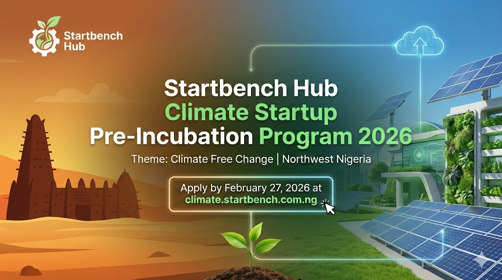 Startbench Hub Climate Startup Pre‑Incubation Program 2026